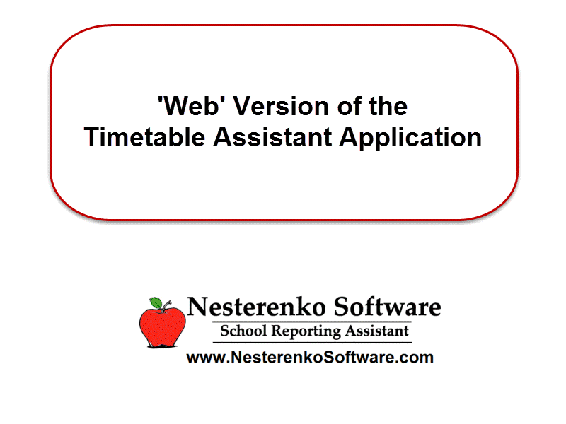 Nesterenko Software - 'Web' Version - Secondary Master Schedule ...